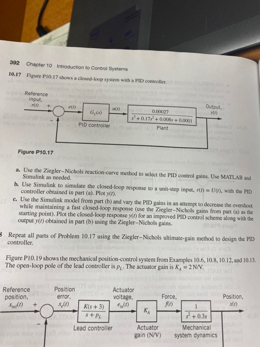392 Chapter 10 Introduction to Control Systems 10.17 | Chegg.com