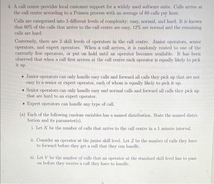 1. A call centre provides local customer support for | Chegg.com