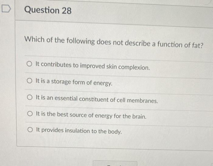 Solved Question 27 Visible fats include the fats in: O ice | Chegg.com