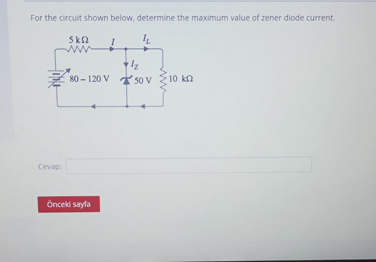 Solved For the circuit shown below, determine the maximum | Chegg.com