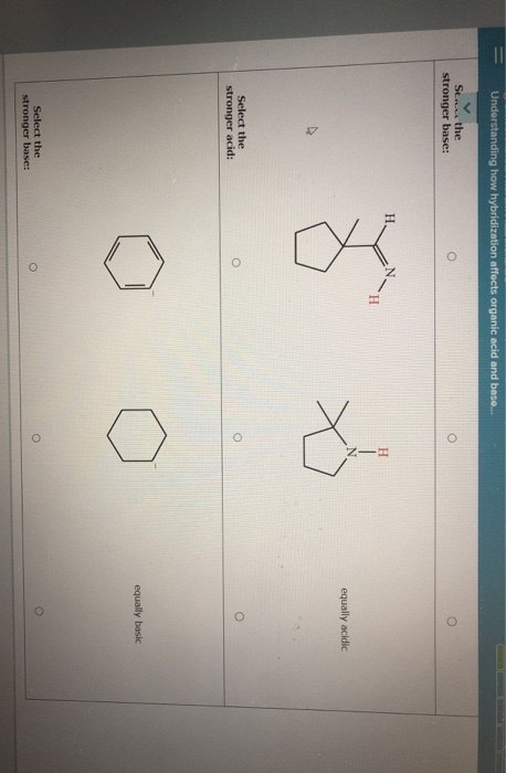 Solved In each row of the table below, select the stronger | Chegg.com