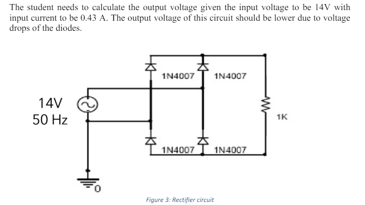 Solved calculate the output voltage given the input voltage | Chegg.com