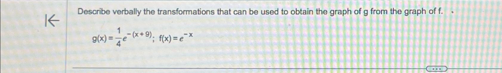 Solved Describe verbally the transformations that can be | Chegg.com