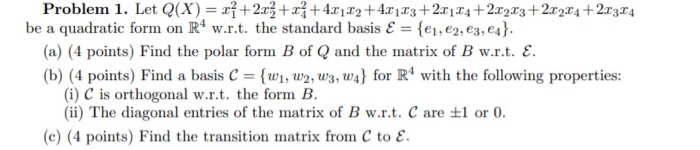 Problem 1. Let Q(x) = x +2.63 +4 +4.01.12 +4.0103 | Chegg.com