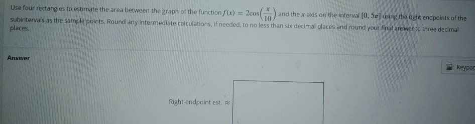 Solved Use four rectangles to estimate the area between the | Chegg.com