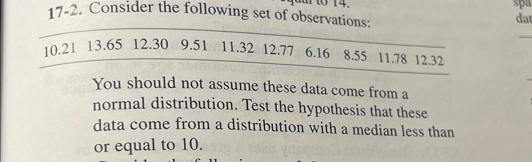 Solved 17-2. ﻿Consider the following set of | Chegg.com