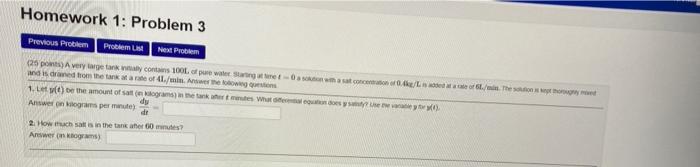 Solved Homework 1 Problem 3 Previous Problem Problems Next 8150