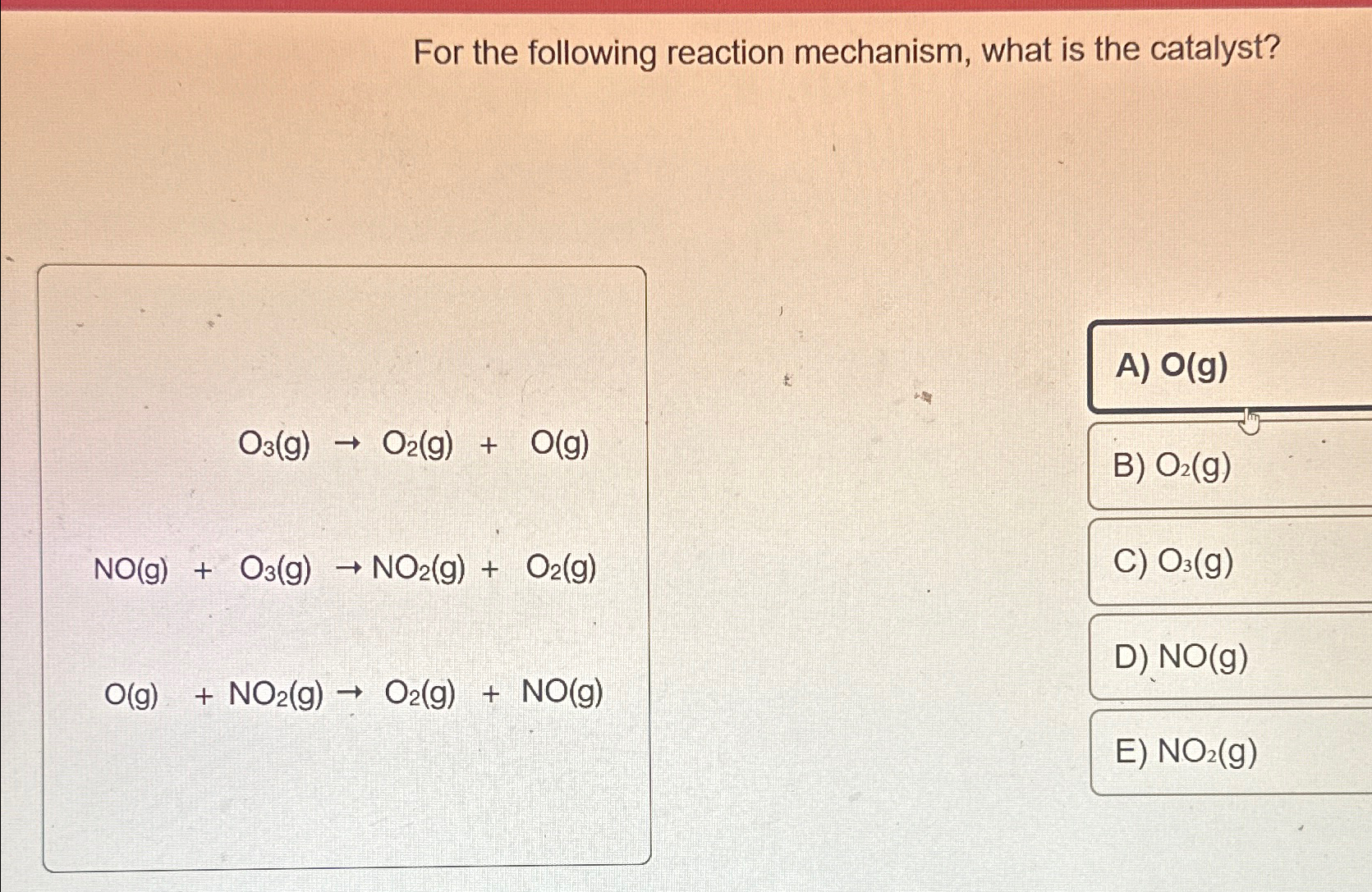 Solved For the following reaction mechanism, what is the | Chegg.com