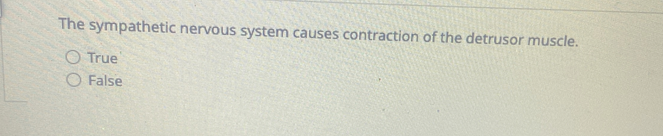 Solved TrueFalseThe sympathetic nervous system causes | Chegg.com