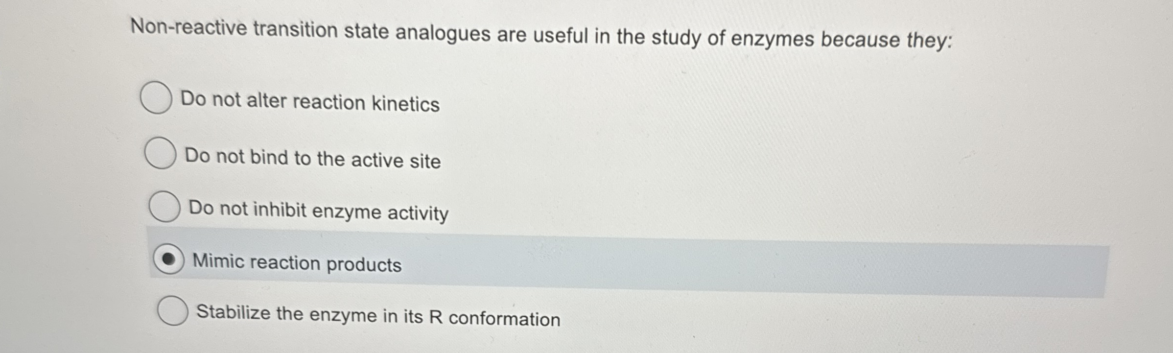 Solved Non-reactive transition state analogues are useful in | Chegg.com