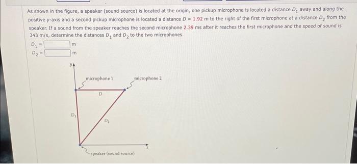 Solved As shown in the figure, a speaker (sound source) is | Chegg.com
