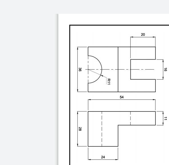 Draw the isometric from 2 views hand drawing | Chegg.com
