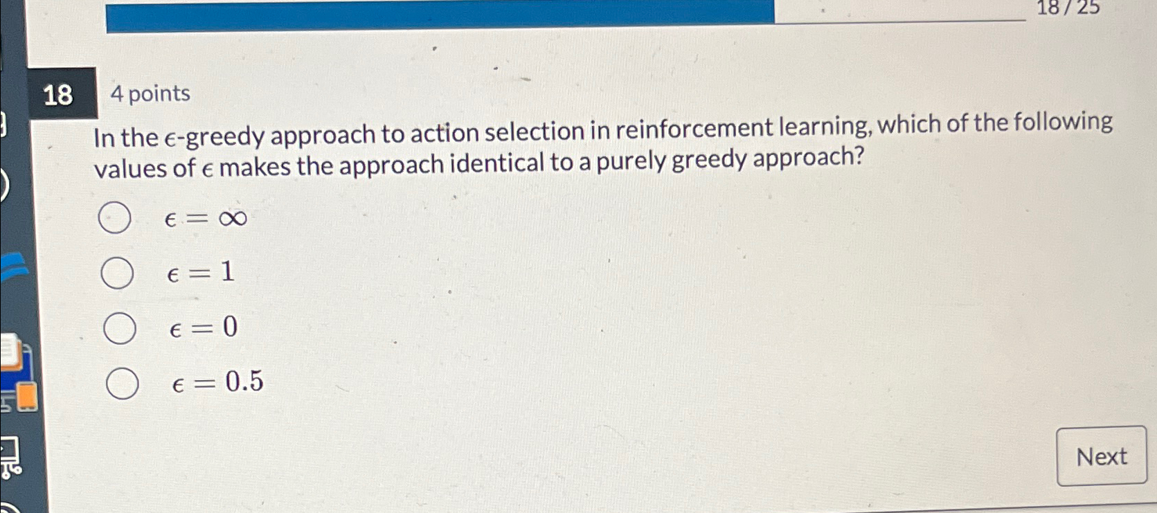 Solved In the ε-greedy approach to action selection in | Chegg.com