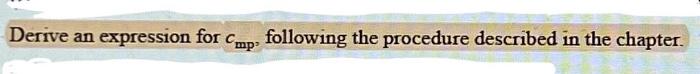 Derive an expression for Cmp following the procedure | Chegg.com