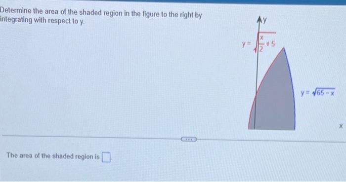 Solved Determine the area of the shaded region in the figure | Chegg.com