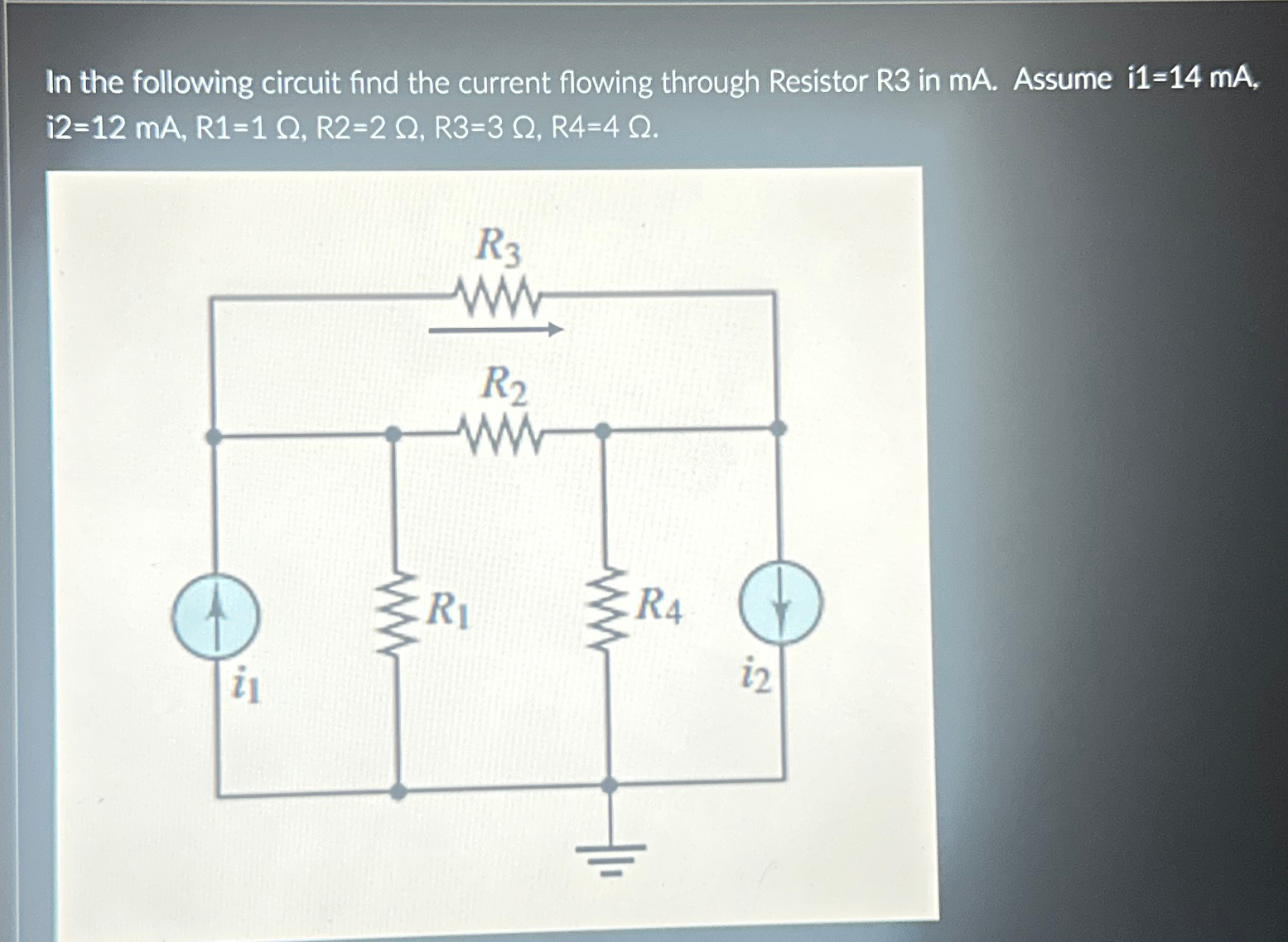 Solved In the following circuit find the current flowing | Chegg.com