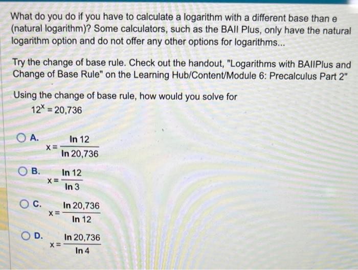 Solved Given the equation 100,000=10n which of the following | Chegg.com