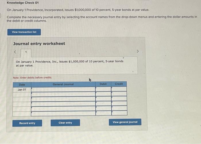 Solved On January 1 Providence, Incorporated, issues | Chegg.com