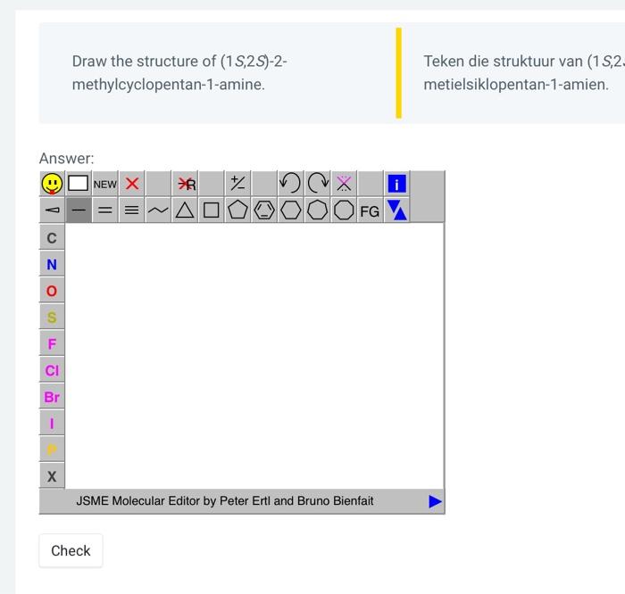Solved Draw the structure of (1S,2S)-2- Teken die struktuur | Chegg.com