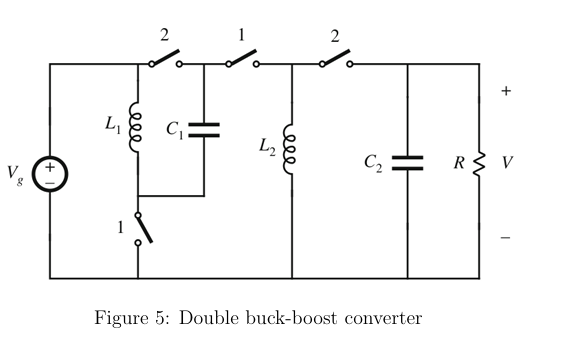 Solved A double buck-boost converter illustrated in Figure 5 | Chegg.com