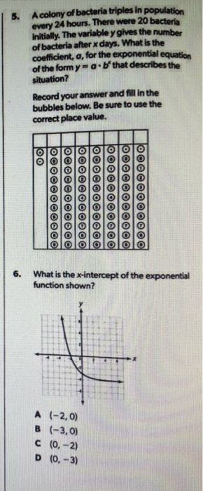 Solved 5. A colony of bacteria triples in population every | Chegg.com