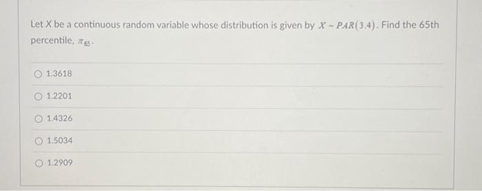 Solved Let X be a continuous random variable whose | Chegg.com