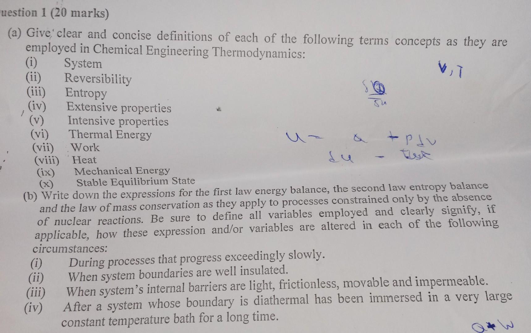Solved (a) Give, clear and concise definitions of each of | Chegg.com