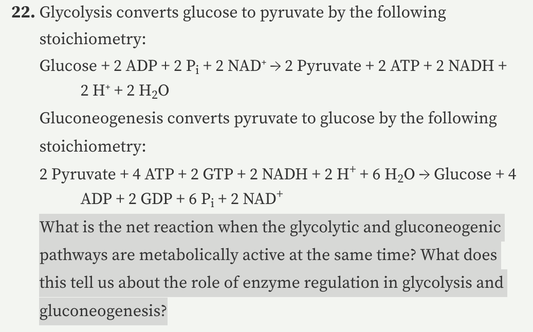 Solved Glycolysis converts glucose to ﻿pyruvate by ﻿the | Chegg.com