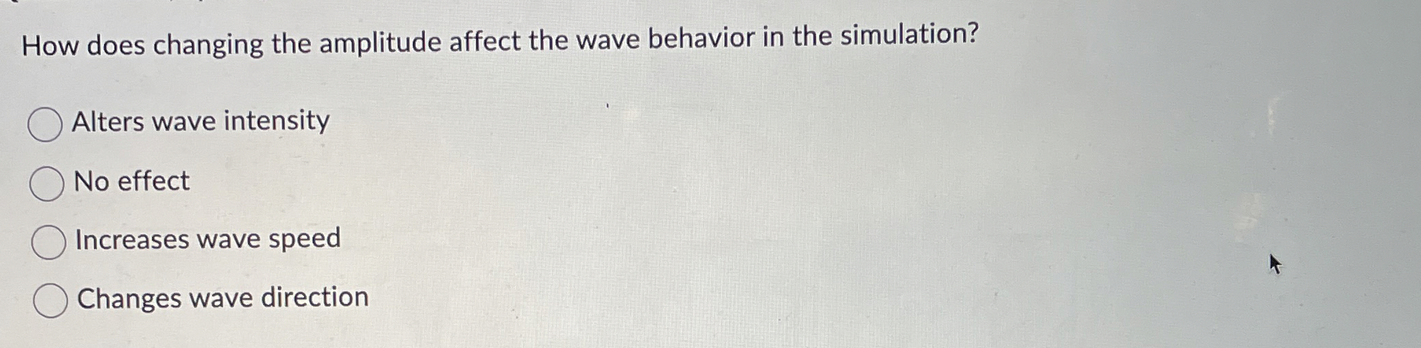 Solved How does changing the amplitude affect the wave | Chegg.com