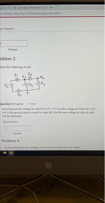 Solved Glven the following circuit Question 1 (1 point). → | Chegg.com