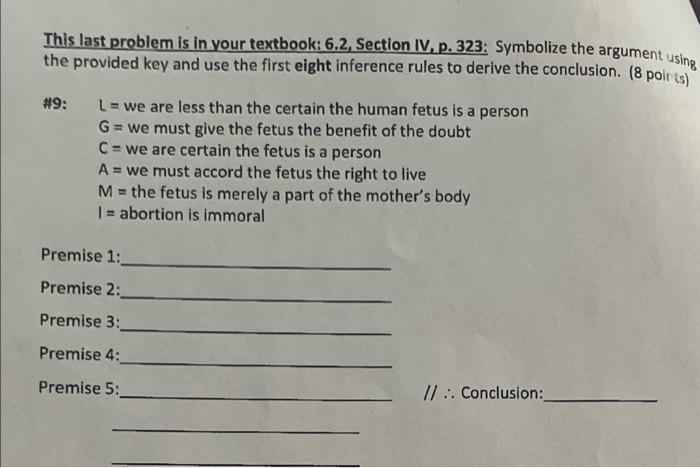 Use the first four rules of inference only (that is, | Chegg.com