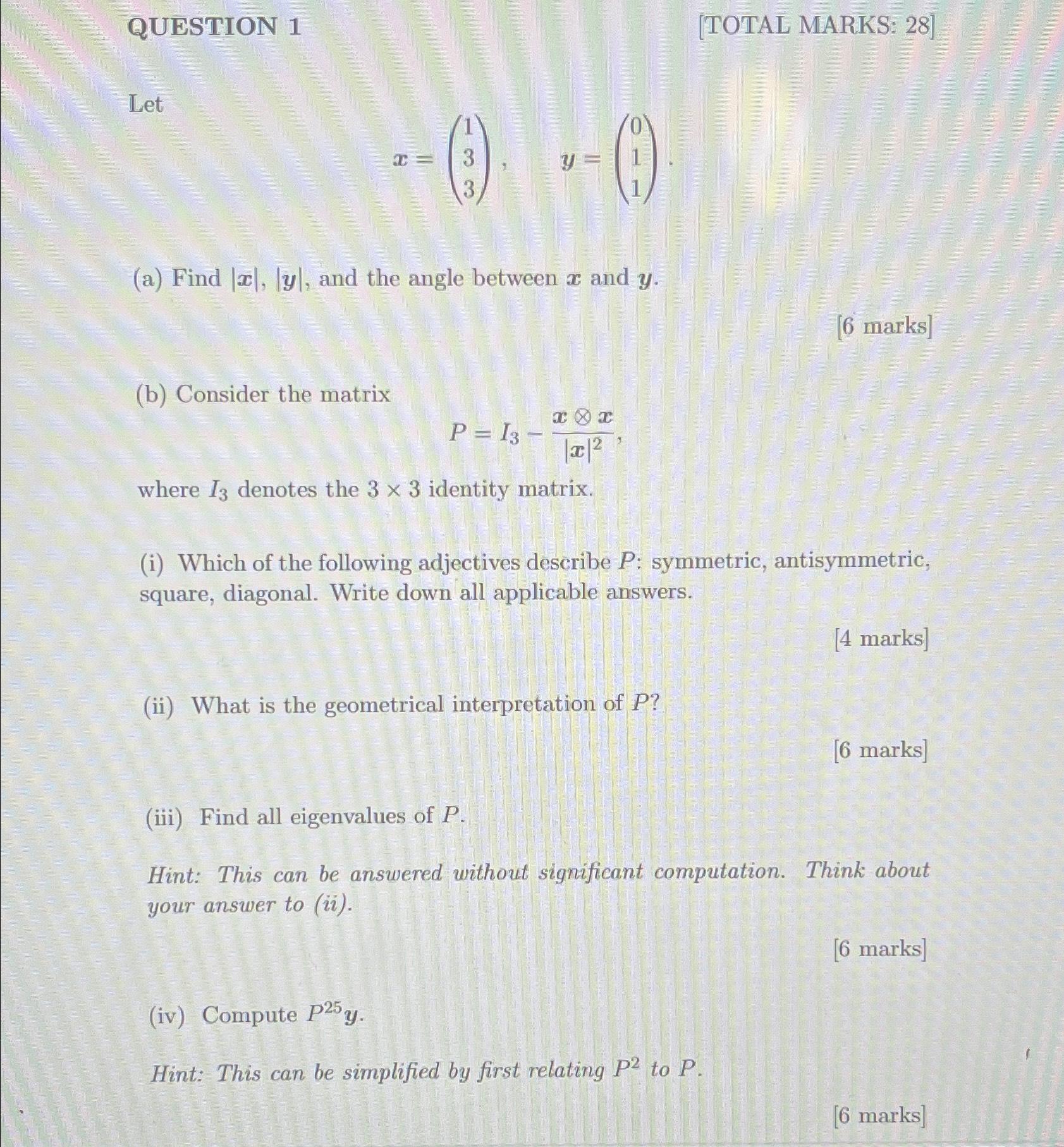Solved QUESTION 1[TOTAL MARKS: | Chegg.com