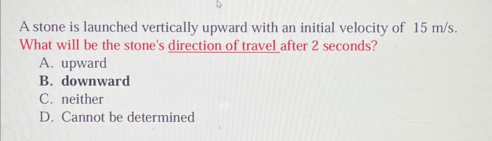 Solved A stone is launched vertically upward with an initial | Chegg.com