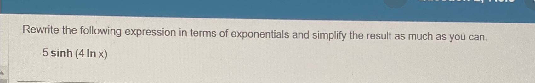 Solved Rewrite the following expression in terms of | Chegg.com