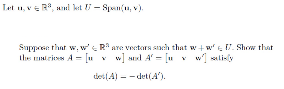 Solved Let u,vinR3, and let U=Span(u,v).Suppose that | Chegg.com Solved Let u,vinR3, and let U=Span(u,v).Suppose that | Chegg.com