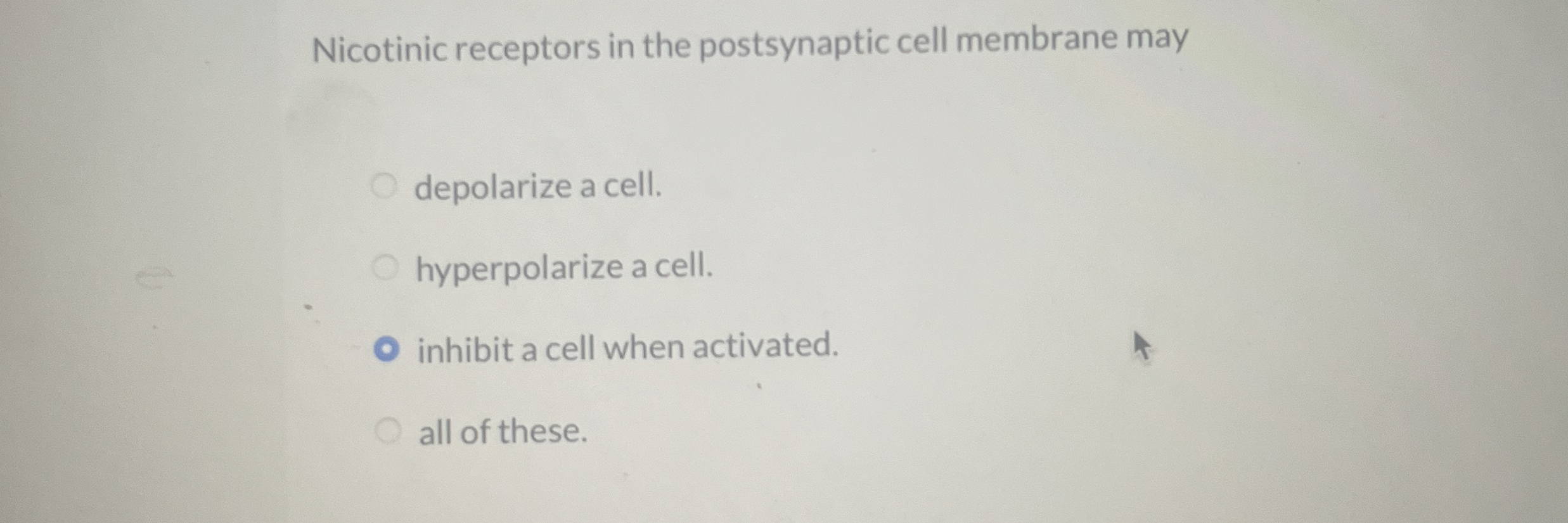 Solved Nicotinic receptors in the postsynaptic cell membrane | Chegg.com