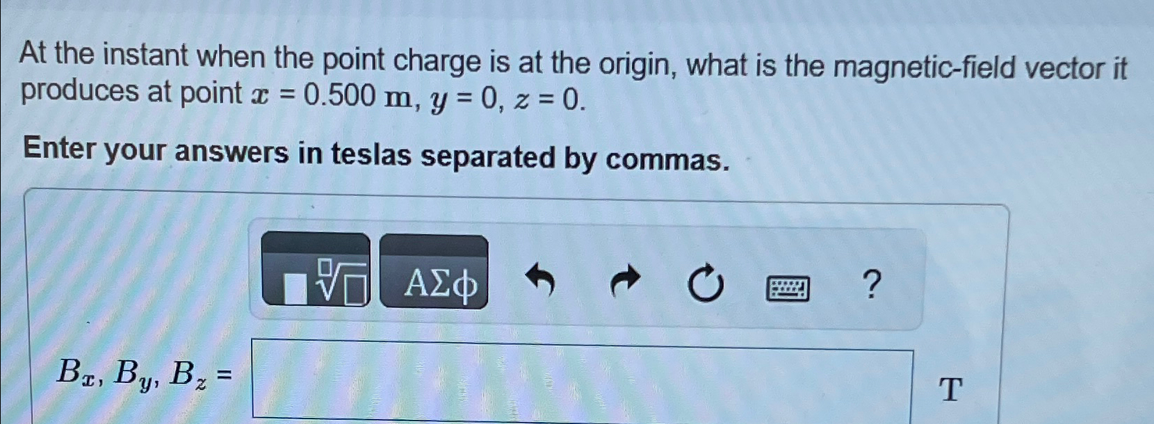Solved At the instant when the point charge is at the | Chegg.com