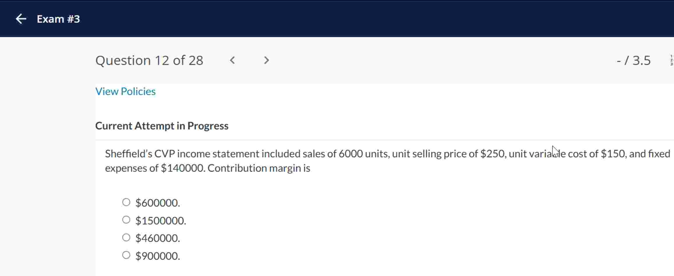 Solved Sheffield's CVP ﻿income statement included sales | Chegg.com