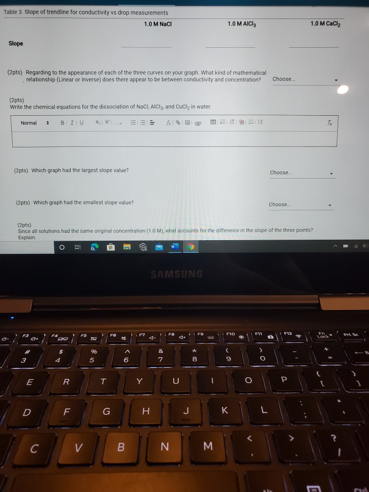 Data And Report Submission - Solutions (7pts) Part I | Chegg.com