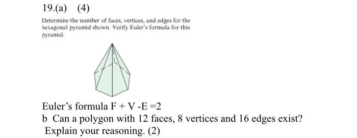 Solved Determine the number of faces, vertices, and edges | Chegg.com