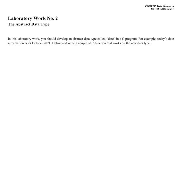 Solved COMP217 Data Structures 2021-22 Fall Semester | Chegg.com