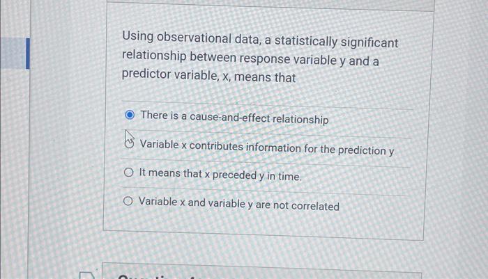 Solved Using Observational Data A Statistically Significant