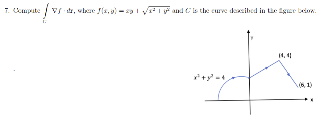 Solved Compute ∫C﻿gradf*dr, ﻿where f(x,y)=xy+x2+y22 ﻿and | Chegg.com