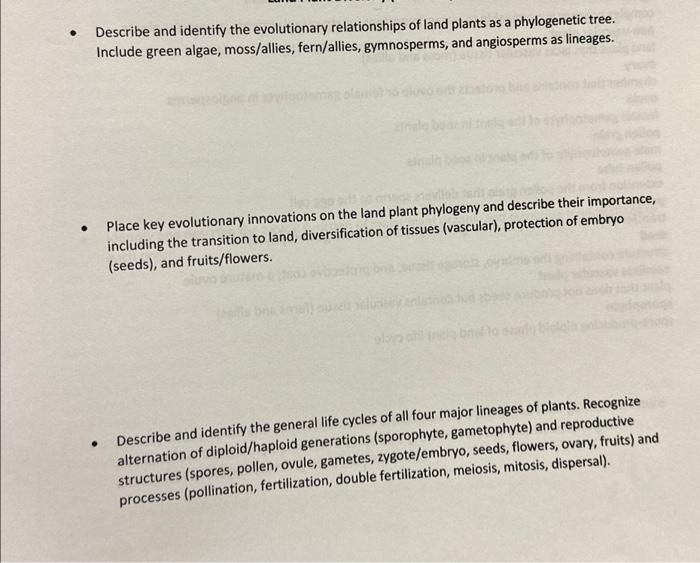 Solved Describe and identify the evolutionary relationships | Chegg.com