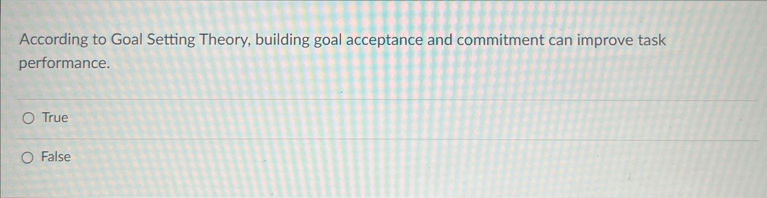 Solved According to Goal Setting Theory, building goal | Chegg.com