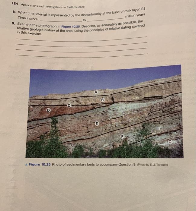 Solved G E Granite с Fault M Basalt Basalt B Fault N 184 | Chegg.com