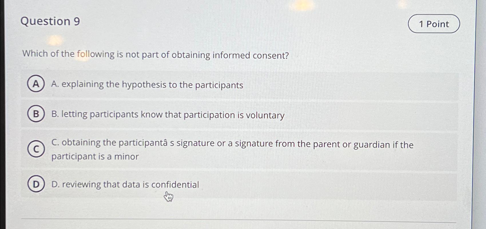 Solved Question 91 ﻿PointWhich of the following is not part | Chegg.com