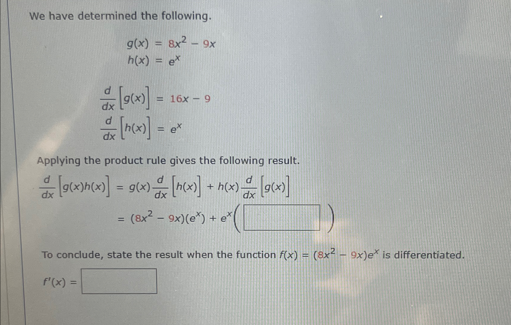 Solved We have determined the | Chegg.com