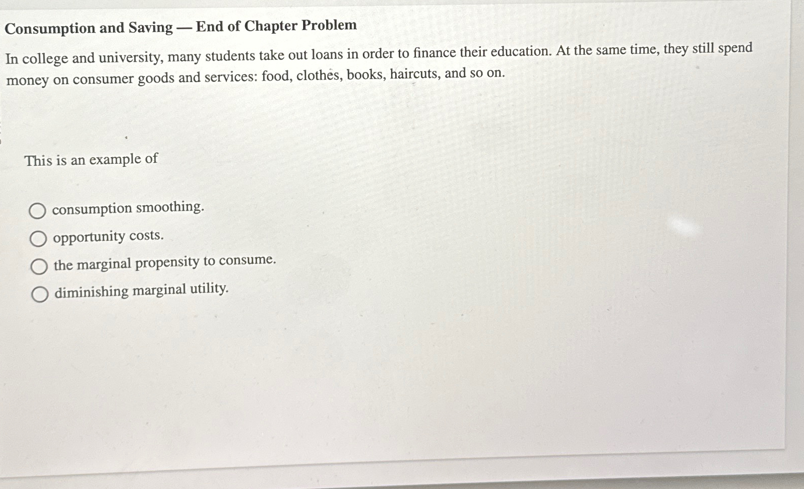 Solved Consumption and Saving - ﻿End of Chapter ProblemIn | Chegg.com