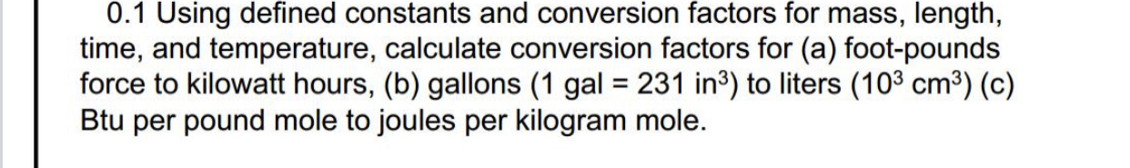 Solved usin0.1 ﻿Using defined constants and conversion | Chegg.com